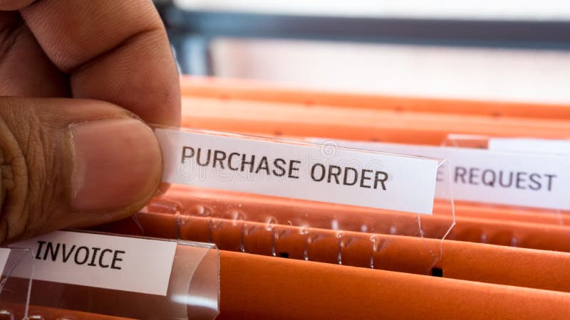 Financial Purchase Order Document Contract Keep in the Folder Stock ...