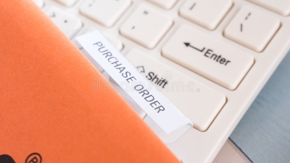 Financial Purchase Order Document Contract Keep in the Folder Stock ...
