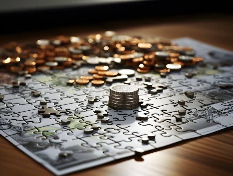 Financial Puzzle: Assembling Wealth with Banknotes Stock Illustration ...