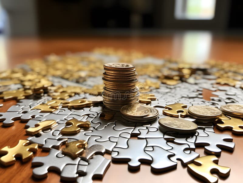 Financial Puzzle: Assembling Wealth with Banknotes Stock Illustration ...