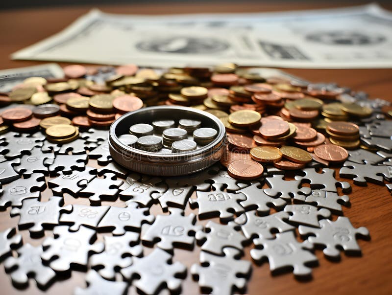 Financial Puzzle: Assembling Wealth with Banknotes Stock Illustration ...