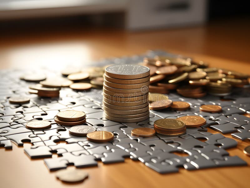 Financial Puzzle: Assembling Wealth with Banknotes Stock Illustration ...