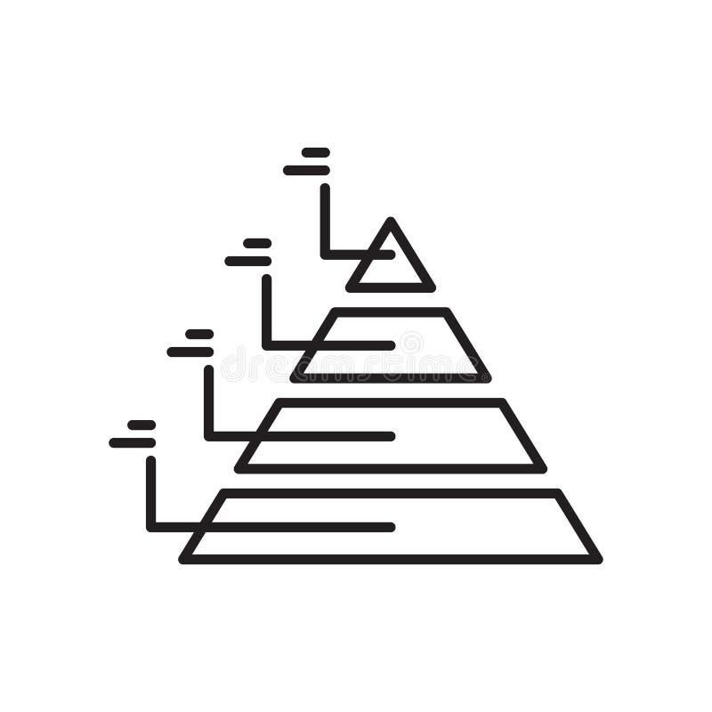 Financial Pyramid Vector Icon Symbol Isolated on White Background Stock ...