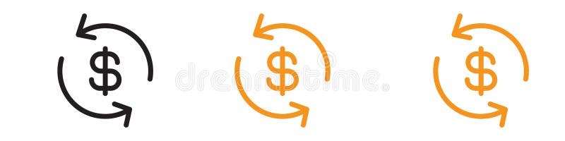 Financial Refund Money Icon for Transactions and Customer Service ...