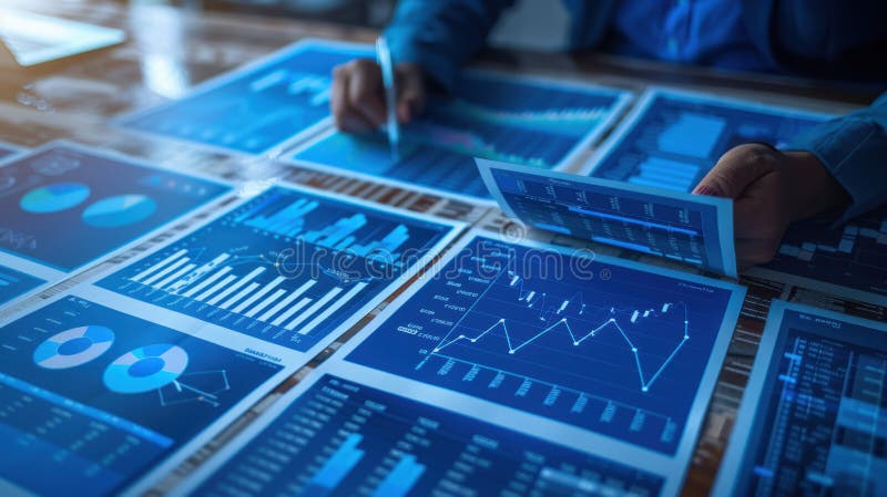 The Financial Report Analysis. AI Generated Stock Image - Image of ...