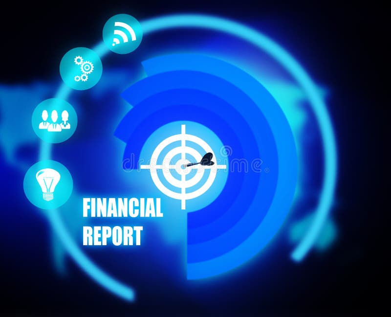 Financial Report Concept Plan Graphic Stock Illustration - Illustration ...