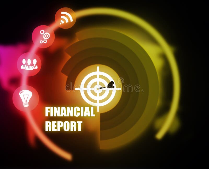 Financial Report Concept Plan Graphic Stock Illustration - Illustration ...