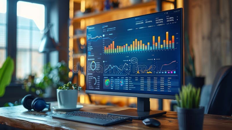 Financial Report Data is Discussed by Accounting Staff on the Computer ...