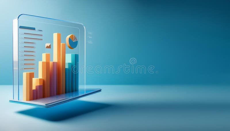 Financial Report Floating in a Soft, Neutral Background, Symbolizing ...