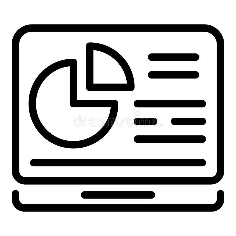 Financial Report Icon, Outline Style Stock Vector - Illustration of ...