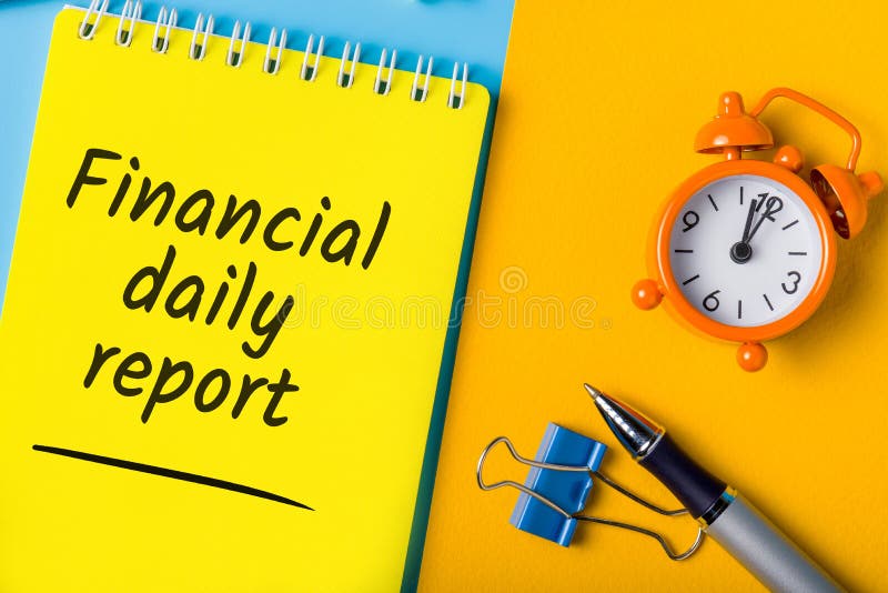 Financial daily Report on Office Workplace. Concept of Control of Key ...