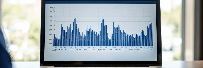 Financial Report, Statistic Growth Chart. Digital Graph Data Economic ...