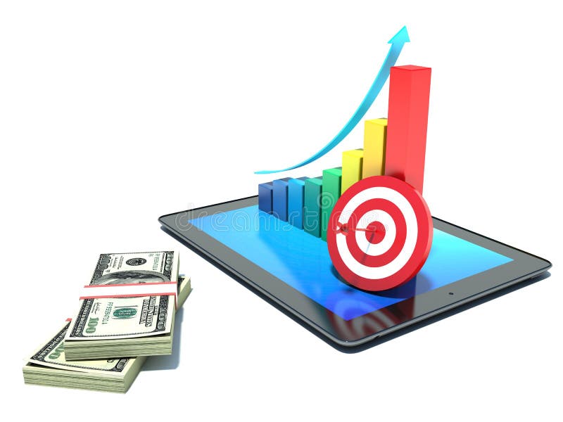 Financial Report & Statistics. Graph. Money Stock Illustration ...
