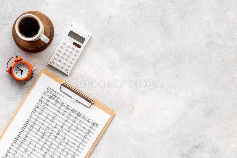 Financial Report Taxes or Bills - Office Work with Documents Stock ...