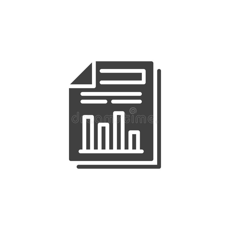 Financial Report Vector Icon Stock Vector - Illustration of pictogram ...