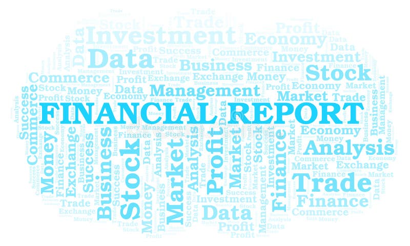Financial Report Word Cloud. Stock Illustration - Illustration of ...