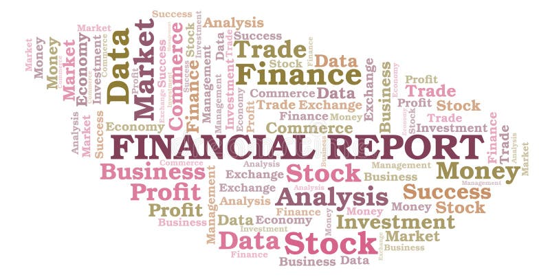 Financial Report Word Cloud. Stock Illustration - Illustration of ...