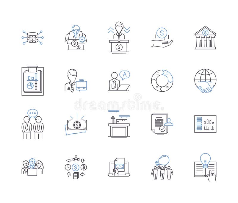Accounting Standards Line Icons Collection. Regulations, Guidelines ...