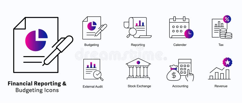 Financial Reporting Icon Stock Illustrations – 1,397 Financial ...