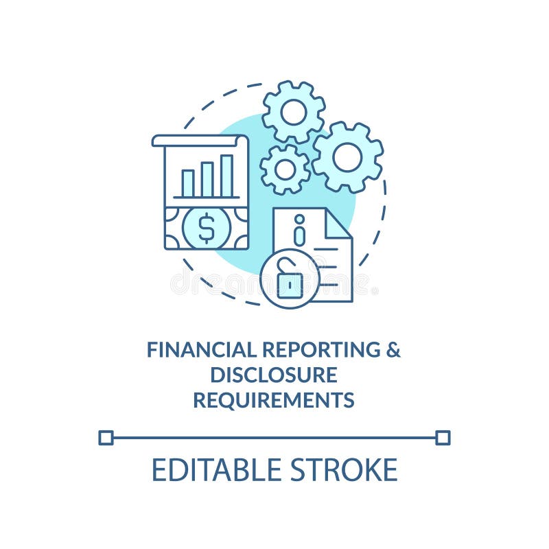 Financial Reporting Process Concept Icon Stock Vector - Illustration of ...