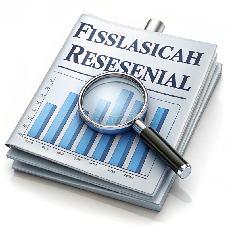 Financial Research Isolated on White Background Stock Illustration ...