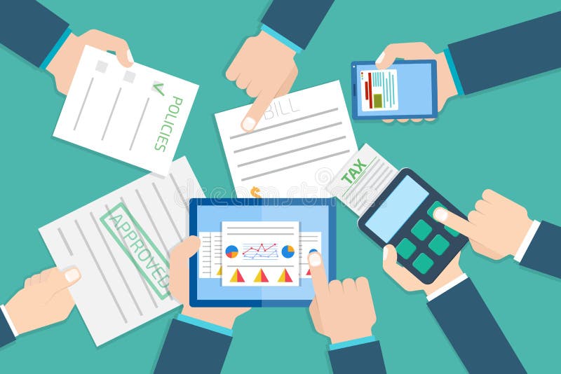 Financial Research Report. Financial Examiner Stock Vector ...