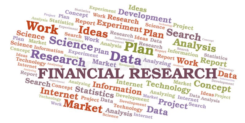 Financial Research Word Cloud. Stock Illustration - Illustration of ...