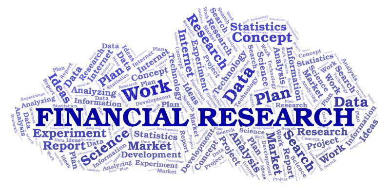 Financial Research Word Cloud. Stock Illustration - Illustration of ...