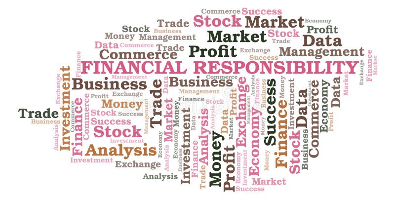 Financial Responsibility Word Cloud. Stock Illustration - Illustration ...