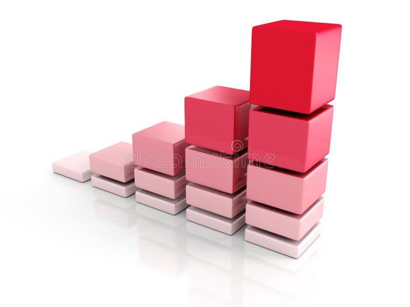 Financial Rising Bar Chart Graph. Business Grow Concept Stock ...