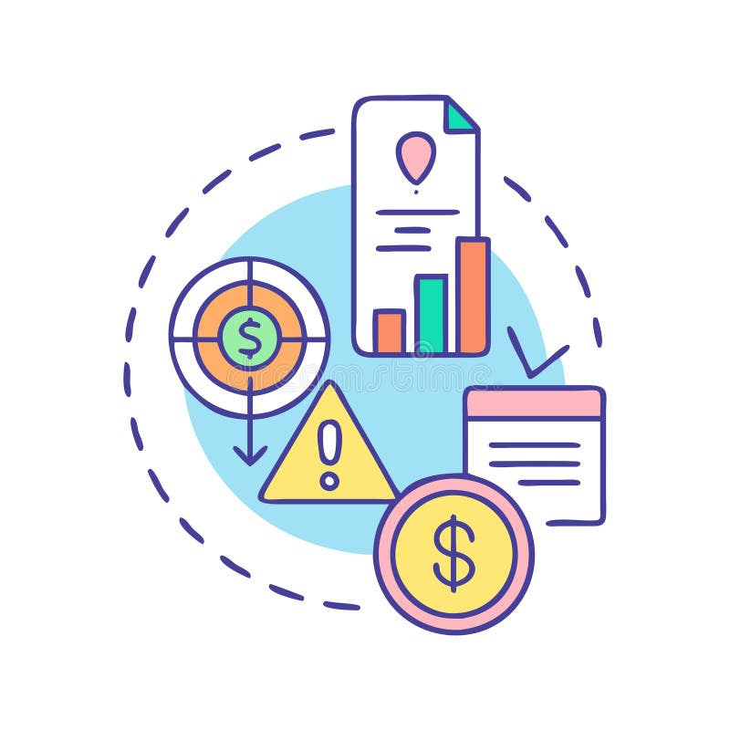 Financial Risk Assessment Icon Stock Vector - Illustration of risk ...