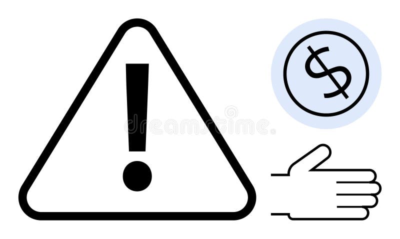 Warning Triangle Highlighting Risk Stock Illustrations – 261 Warning ...