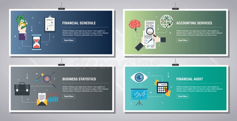 Accounting Services Banner Vector Stock Illustrations – 464 Accounting ...