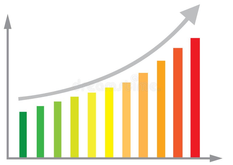 Colorful Finance Graph Bars Stock Vector - Illustration of abstract ...