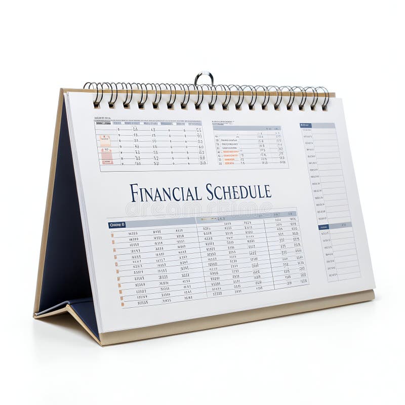 Financial Schedule stock illustration. Illustration of isolated - 357386606
