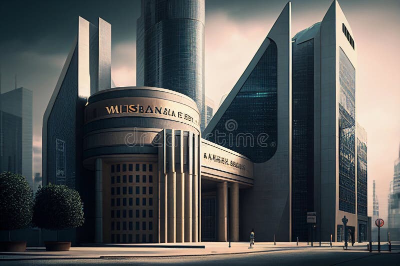 Financial Sector and Bank. AI Generated Stock Illustration ...