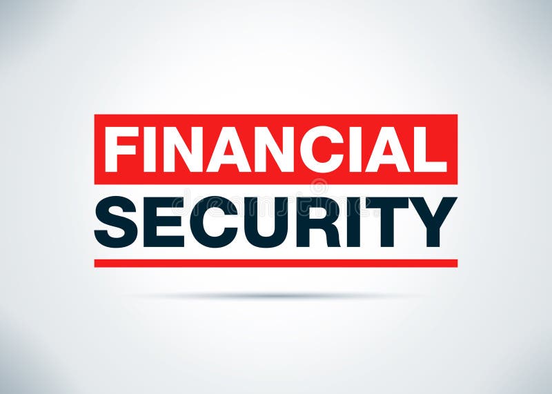 Financial Security Abstract Flat Background Design Illustration Stock ...
