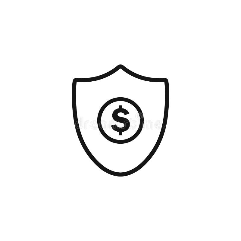 Financial Security Icon. stock vector. Illustration of symbol - 190238757