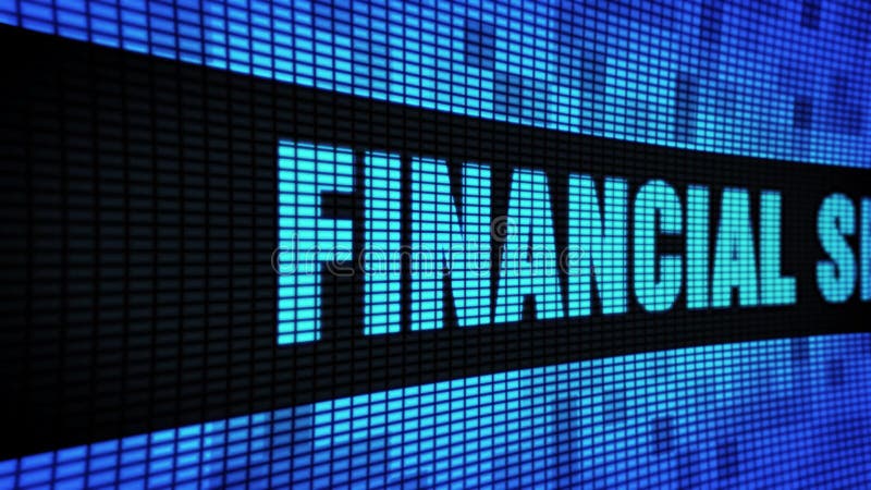 Financial Security Side Text Scrolling LED Wall Pannel Display Sign ...