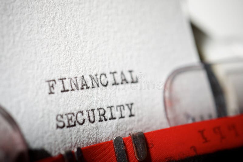 Financial security text stock image. Image of success - 279589999