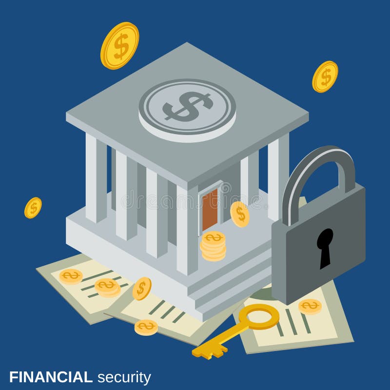 Financial Security, Online Banking, Money Protection Vector Concept ...