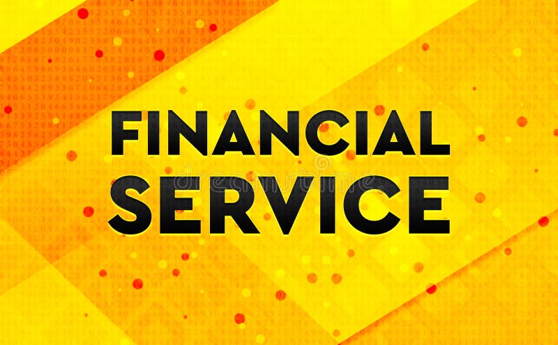 Financial Service Abstract Digital Banner Yellow Background Stock ...
