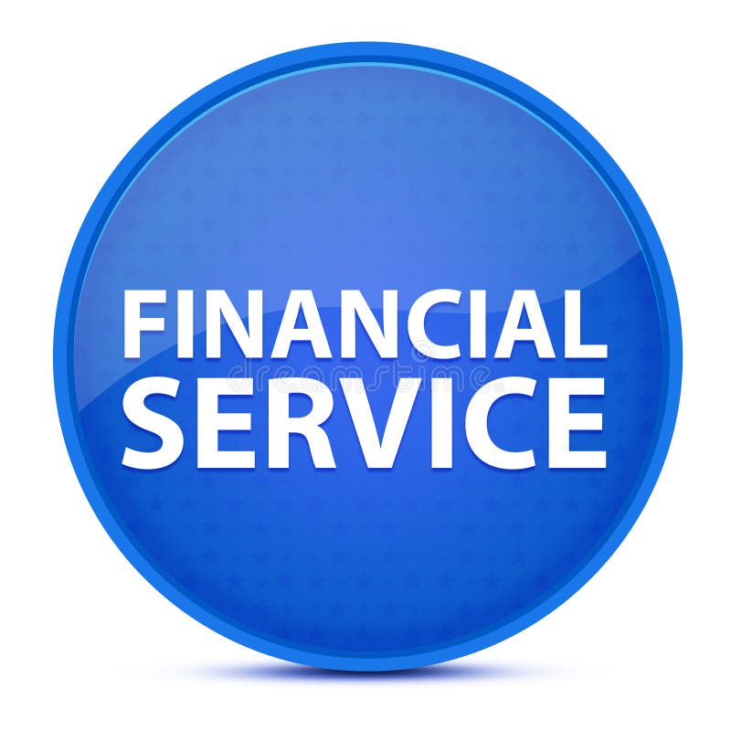 Financial Service Aesthetic Glossy Blue Round Button Abstract Stock ...