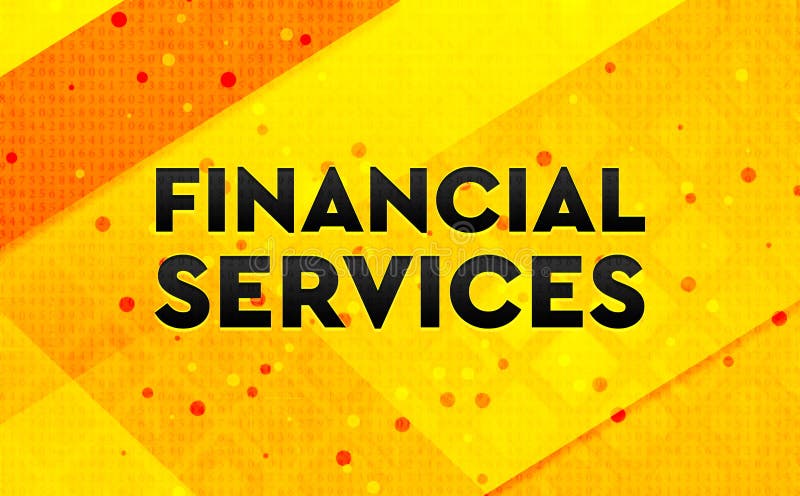 Financial Services Abstract Digital Banner Yellow Background Stock ...