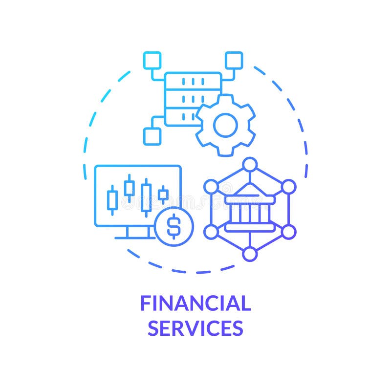 Financial Services Blue Gradient Concept Icon Stock Illustration ...
