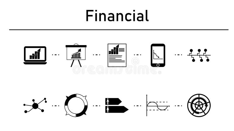 Financial Simple Concept Icons Set Stock Illustration - Illustration of ...