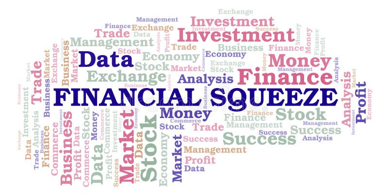 Financial Squeeze Word Cloud. Stock Illustration - Illustration of ...