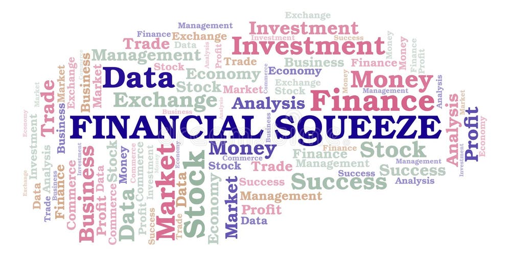 Financial Squeeze Word Cloud. Stock Illustration - Illustration of ...