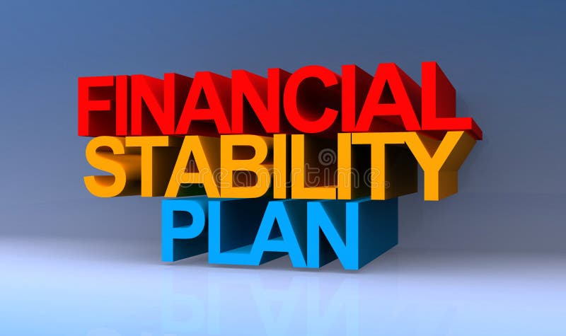 Financial Stability Plan on Blue Stock Illustration - Illustration of ...