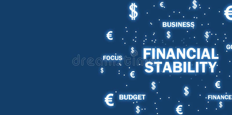 Financial Stability Text with Currency Symbols. Business Stock Photo ...